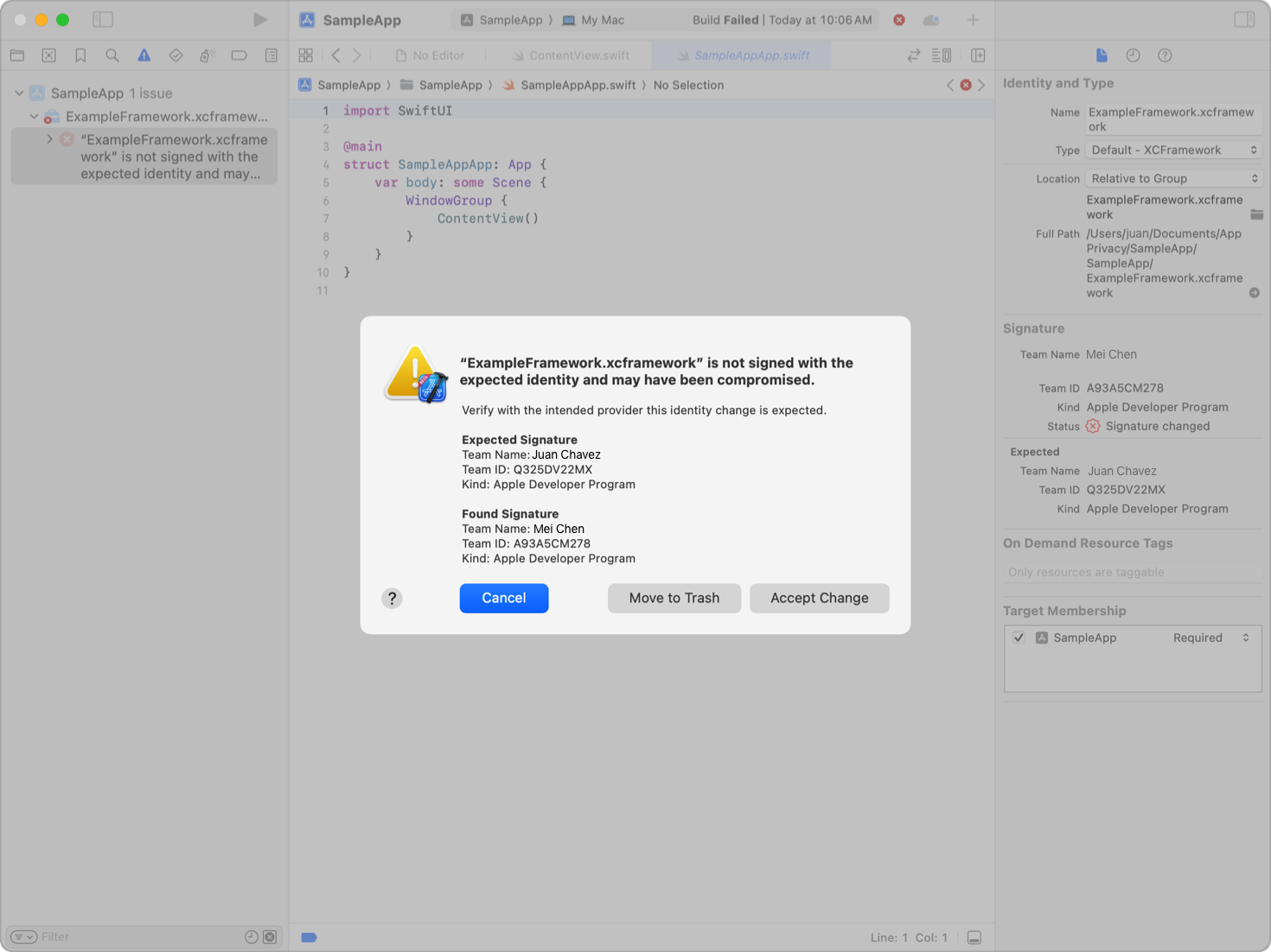 Verifying The Origin Of Your Xcframeworks Apple Developer Documentation