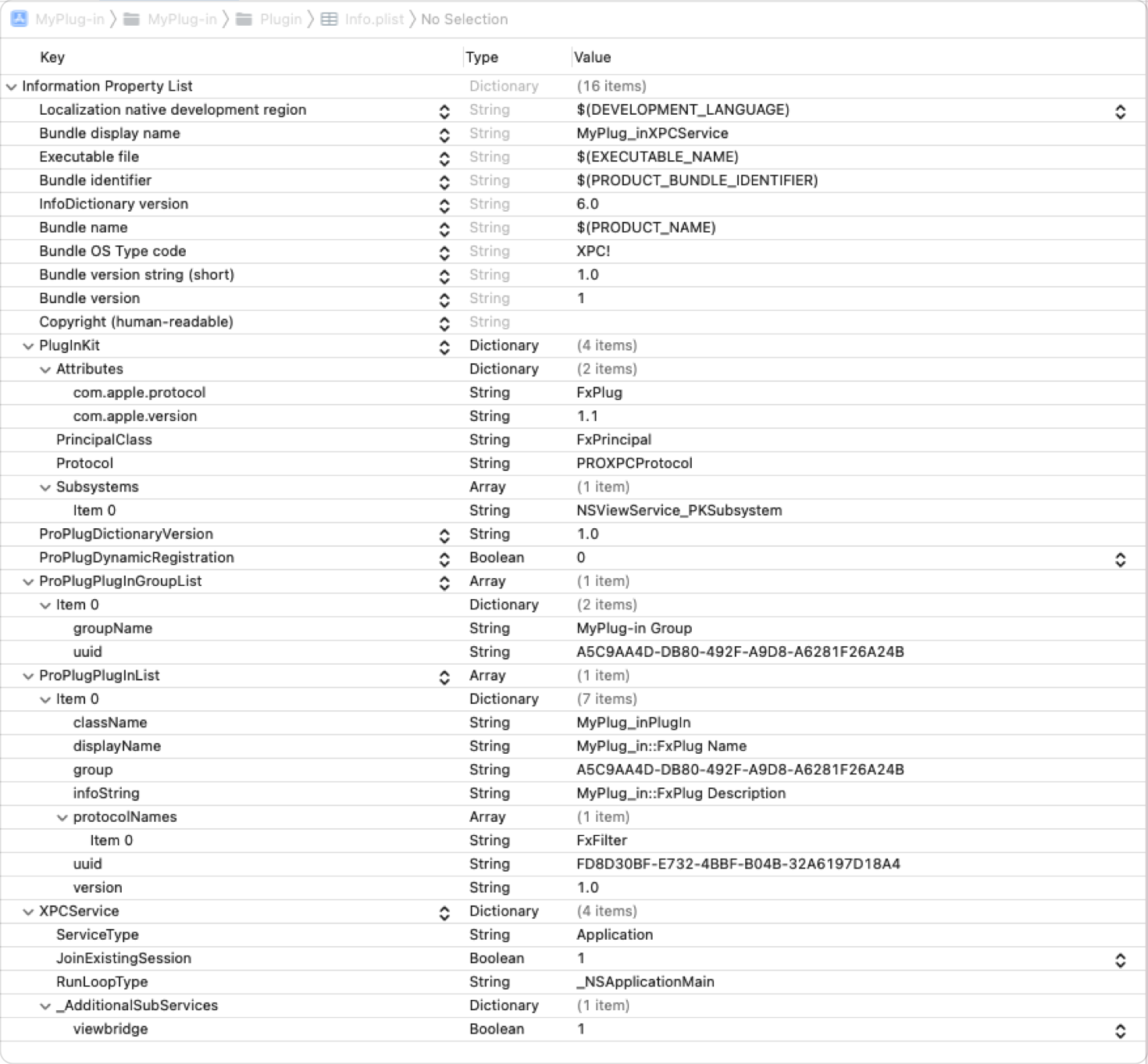 Editing property lists for FxPlug plug-ins | Apple Developer Documentation