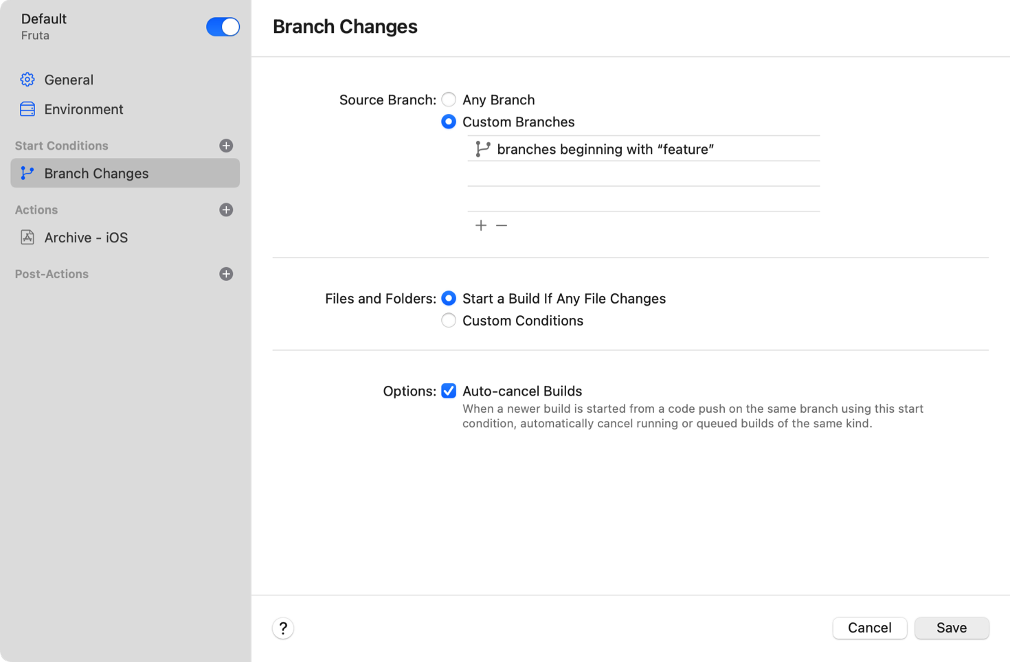 Configuring start conditions | Apple Developer Documentation