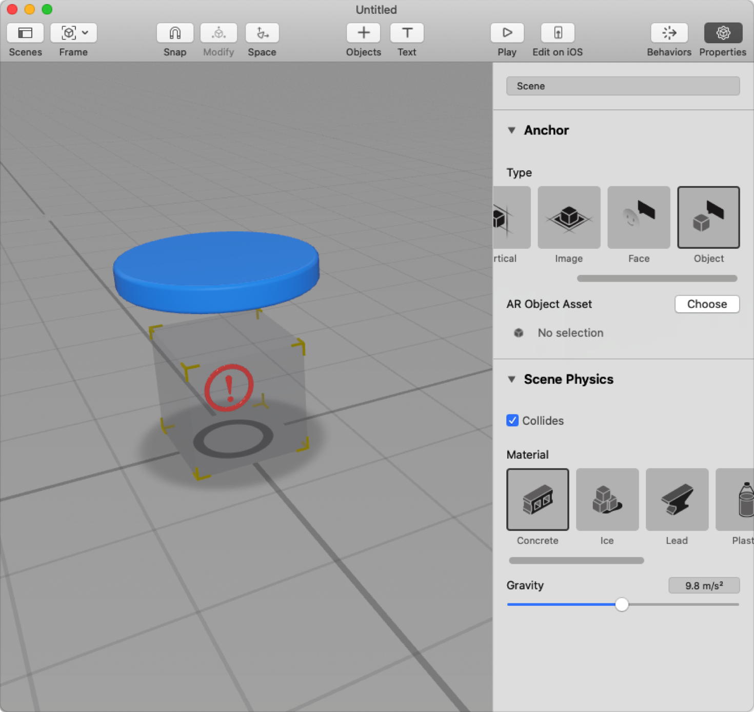 Selecting An Anchor For A Reality Composer Scene Apple Developer Documentation