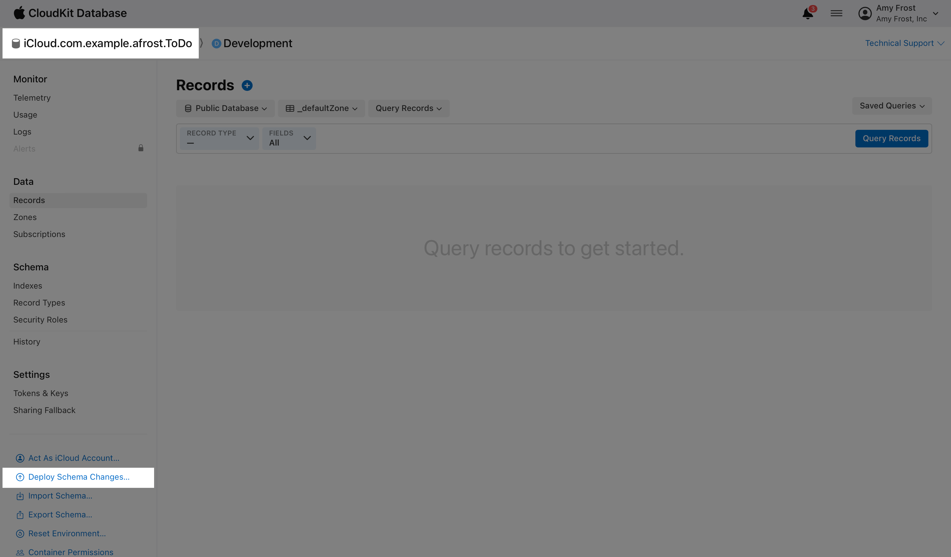 Deploying An Icloud Containers Schema Apple Developer Documentation