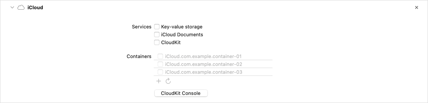 Configuring iCloud services | Apple Developer Documentation