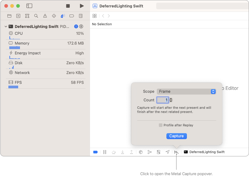Capturing a Metal workload in Xcode | Apple Developer Documentation