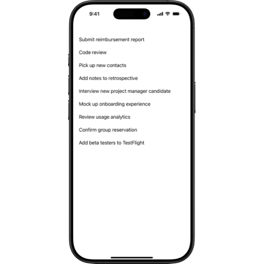 Creating a list view | Apple Developer Documentation