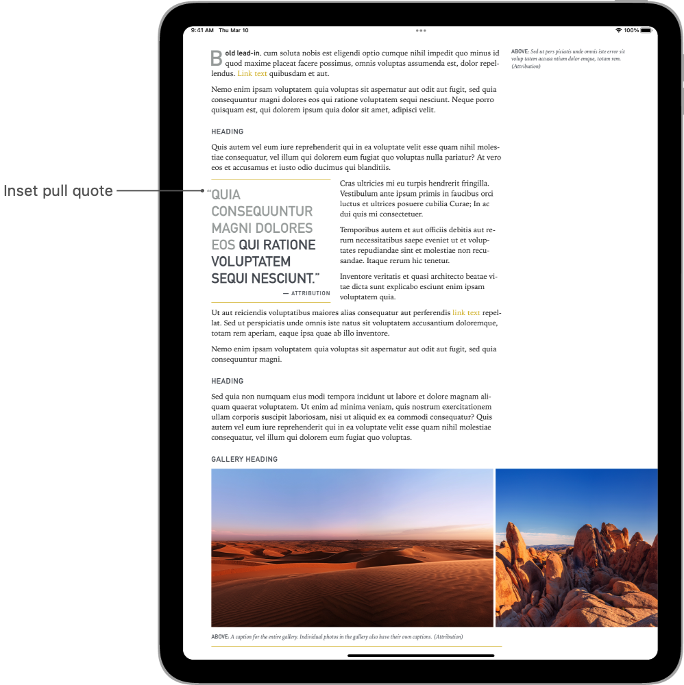 Creating an Inset Pull Quote | Apple Developer Documentation