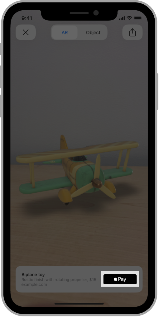 Adding an Apple Pay Button or a Custom Action in AR Quick Look | Apple Developer Documentation