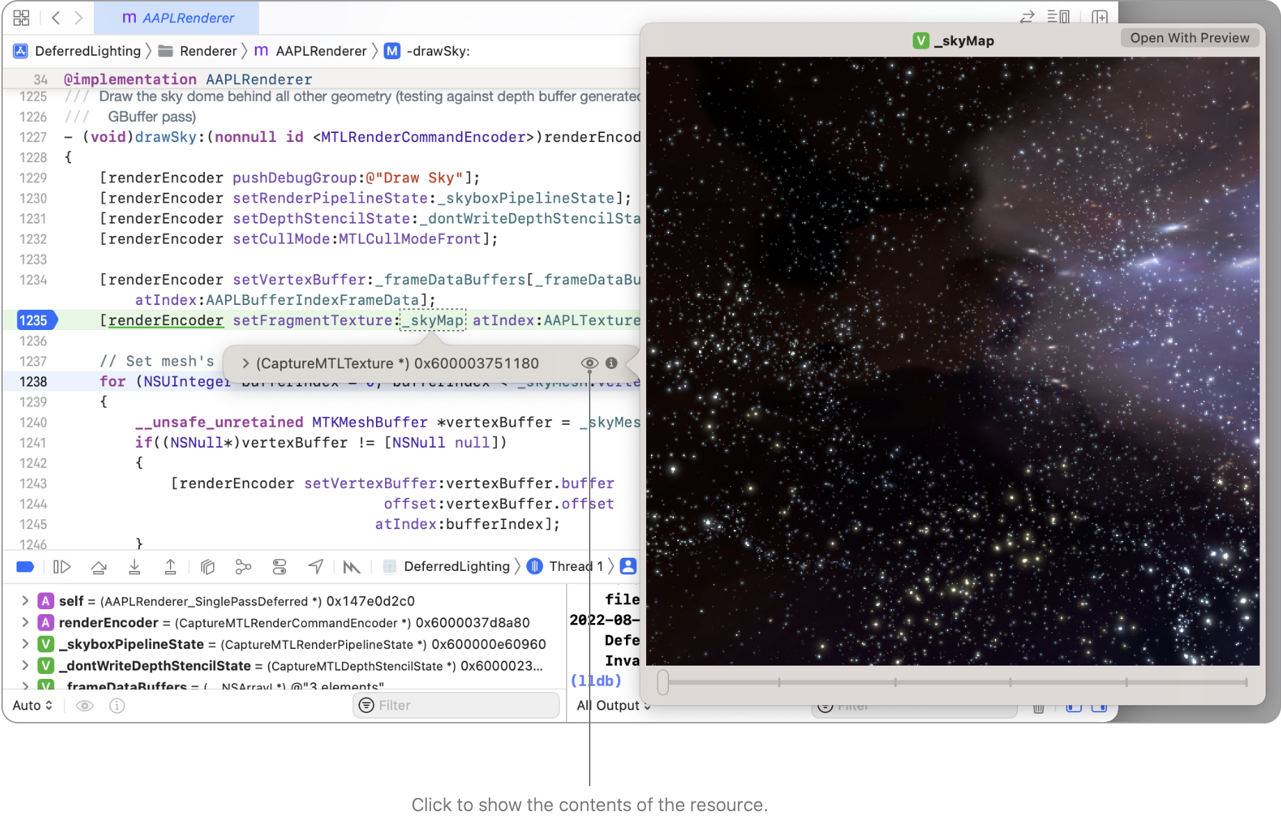 Inspecting Live Resources At Runtime Apple Developer Documentation