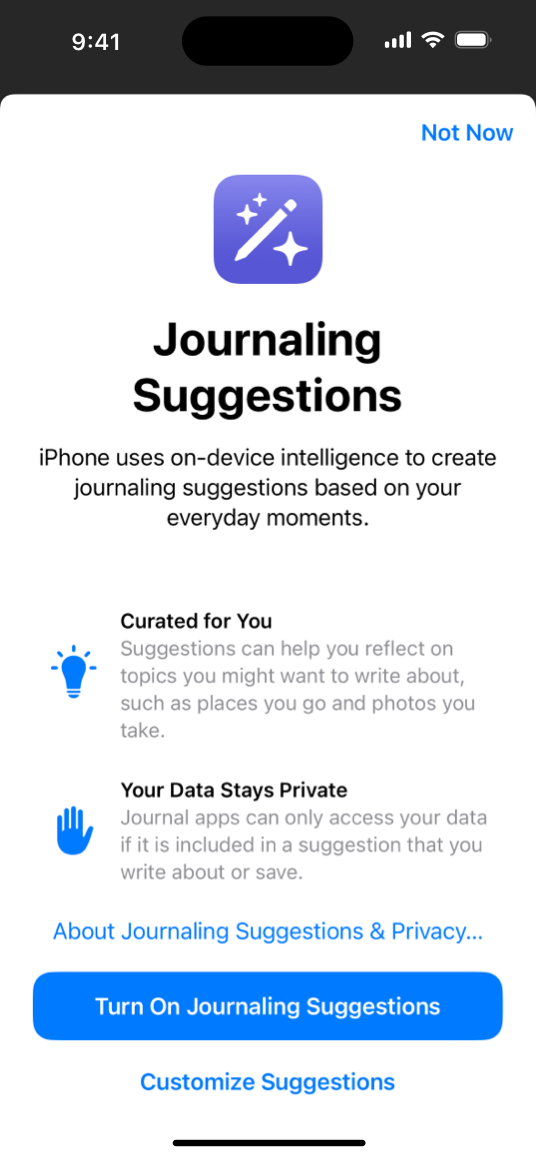 Presenting the suggestions picker and processing a selection | Apple Developer Documentation