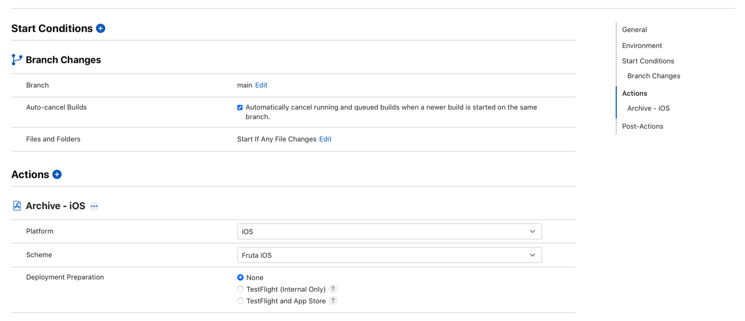 Configuring start conditions | Apple Developer Documentation