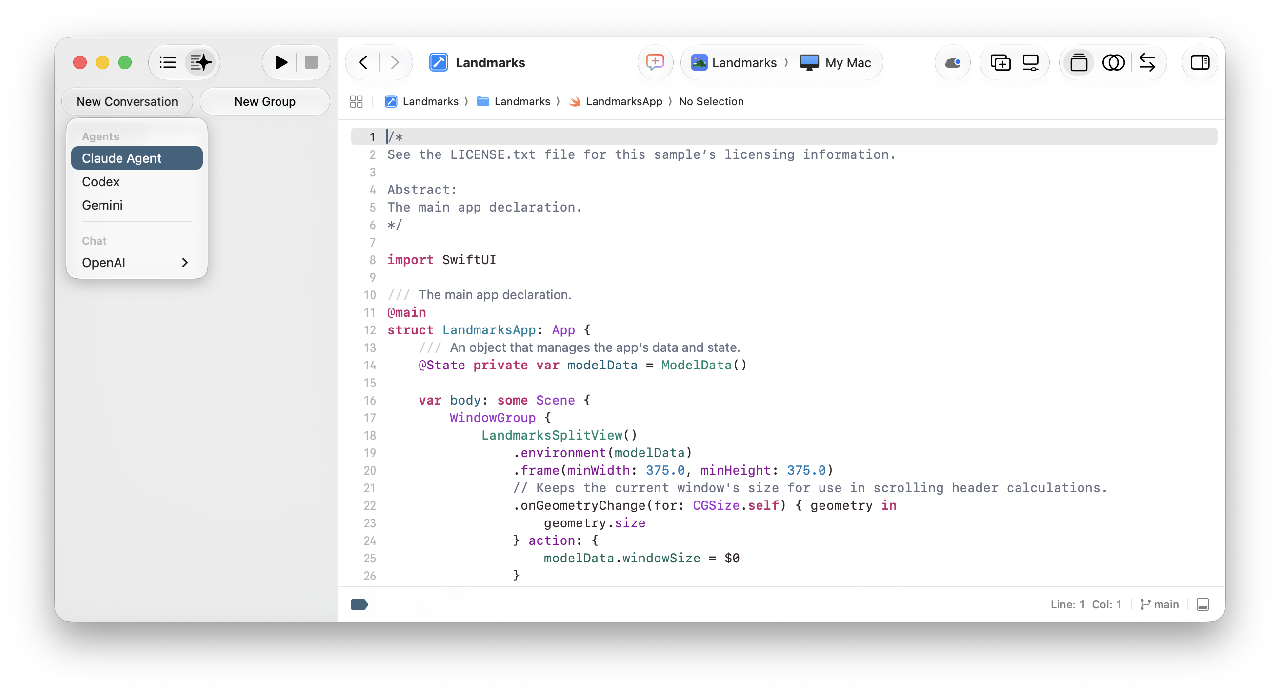 Writing code with intelligence in Xcode | Apple Developer Documentation