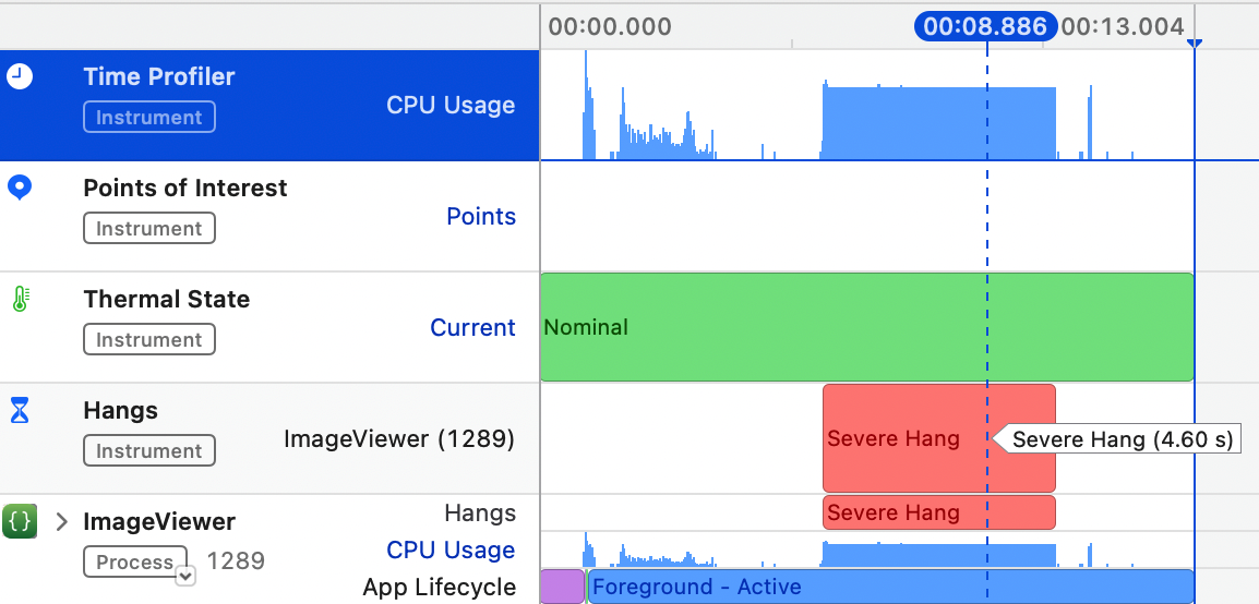 Identifying a hang | Apple Developer Documentation