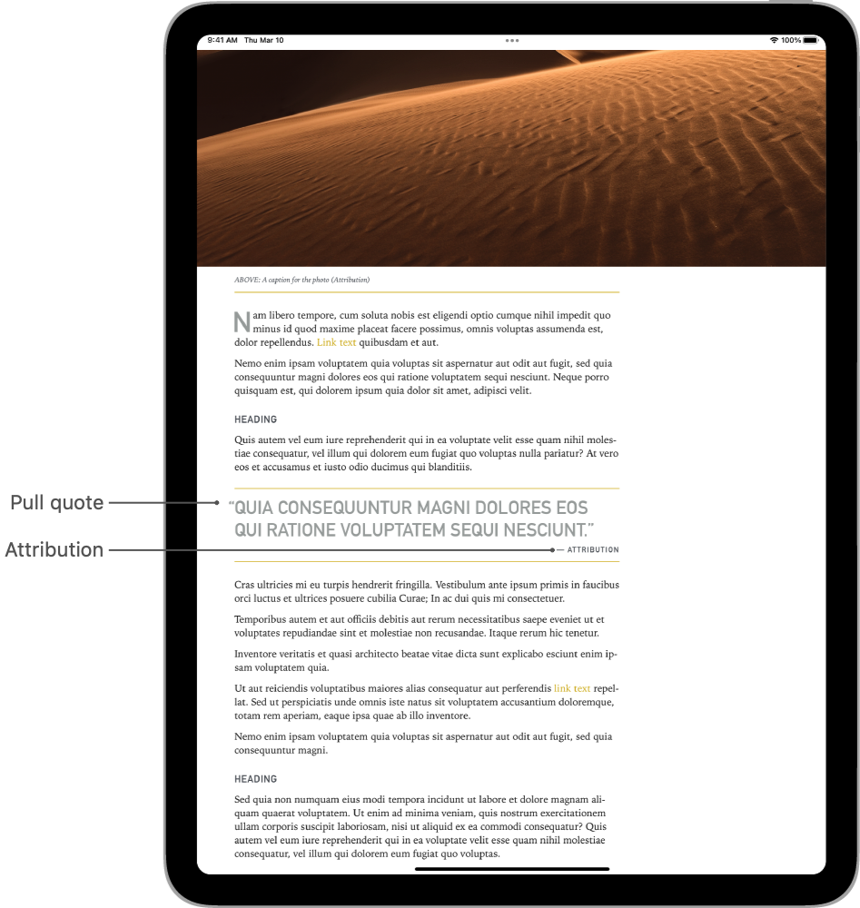 Adding a Pull Quote | Apple Developer Documentation