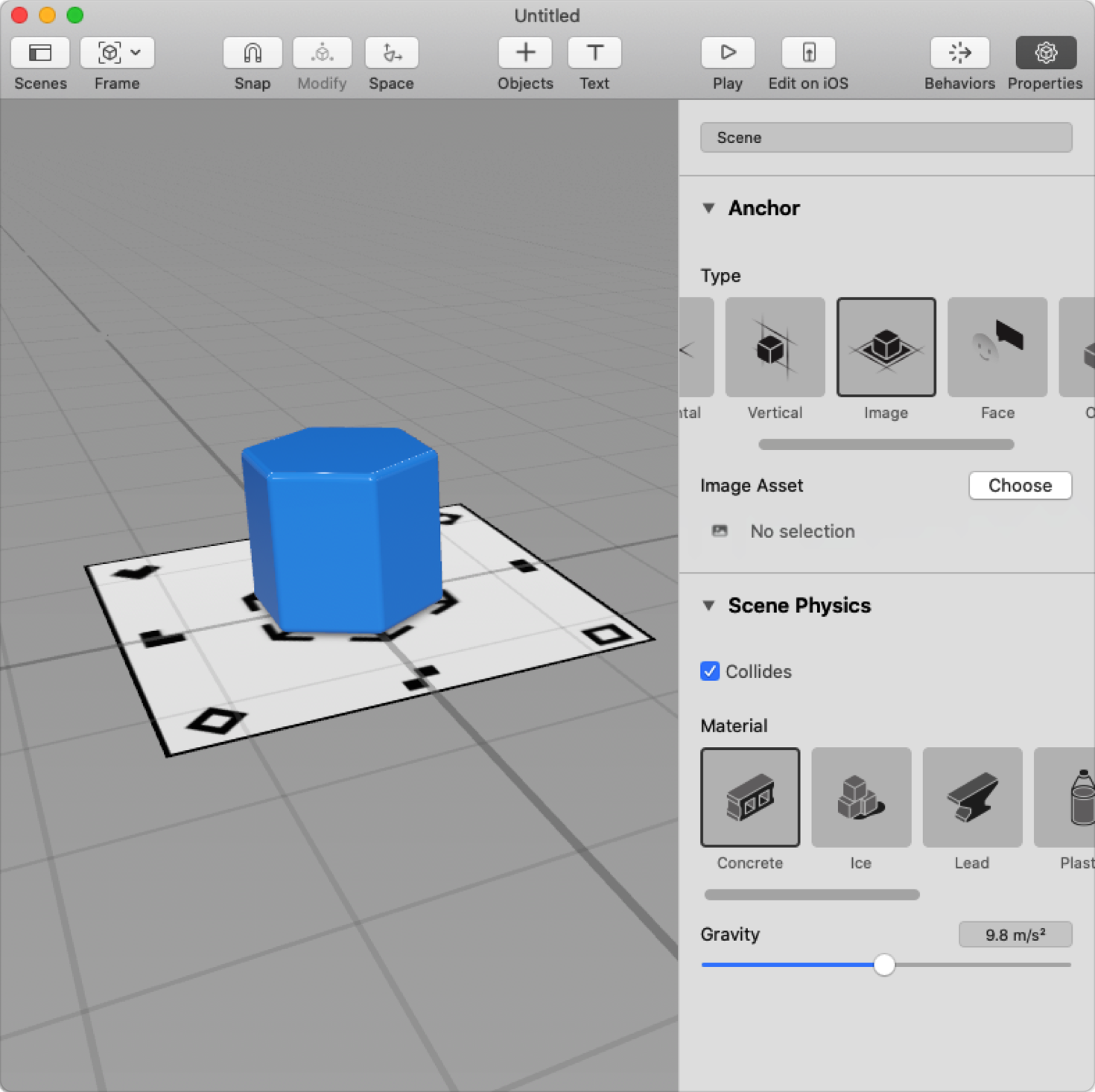 Selecting an anchor for a Reality Composer scene | Apple Developer Documentation