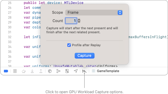 Capturing a Metal workload in Xcode | Apple Developer Documentation