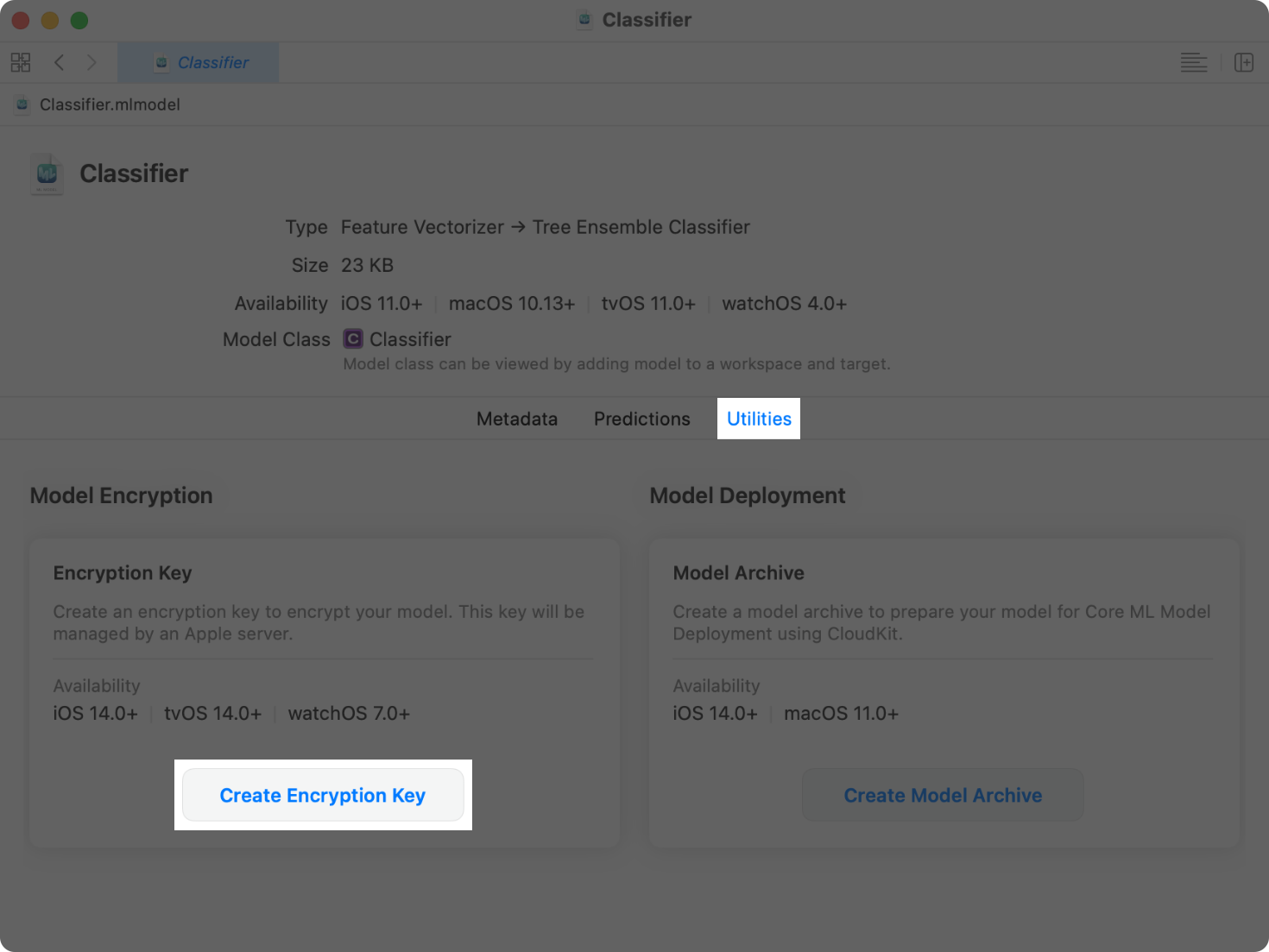 Generating a Model Encryption Key | Apple Developer Documentation