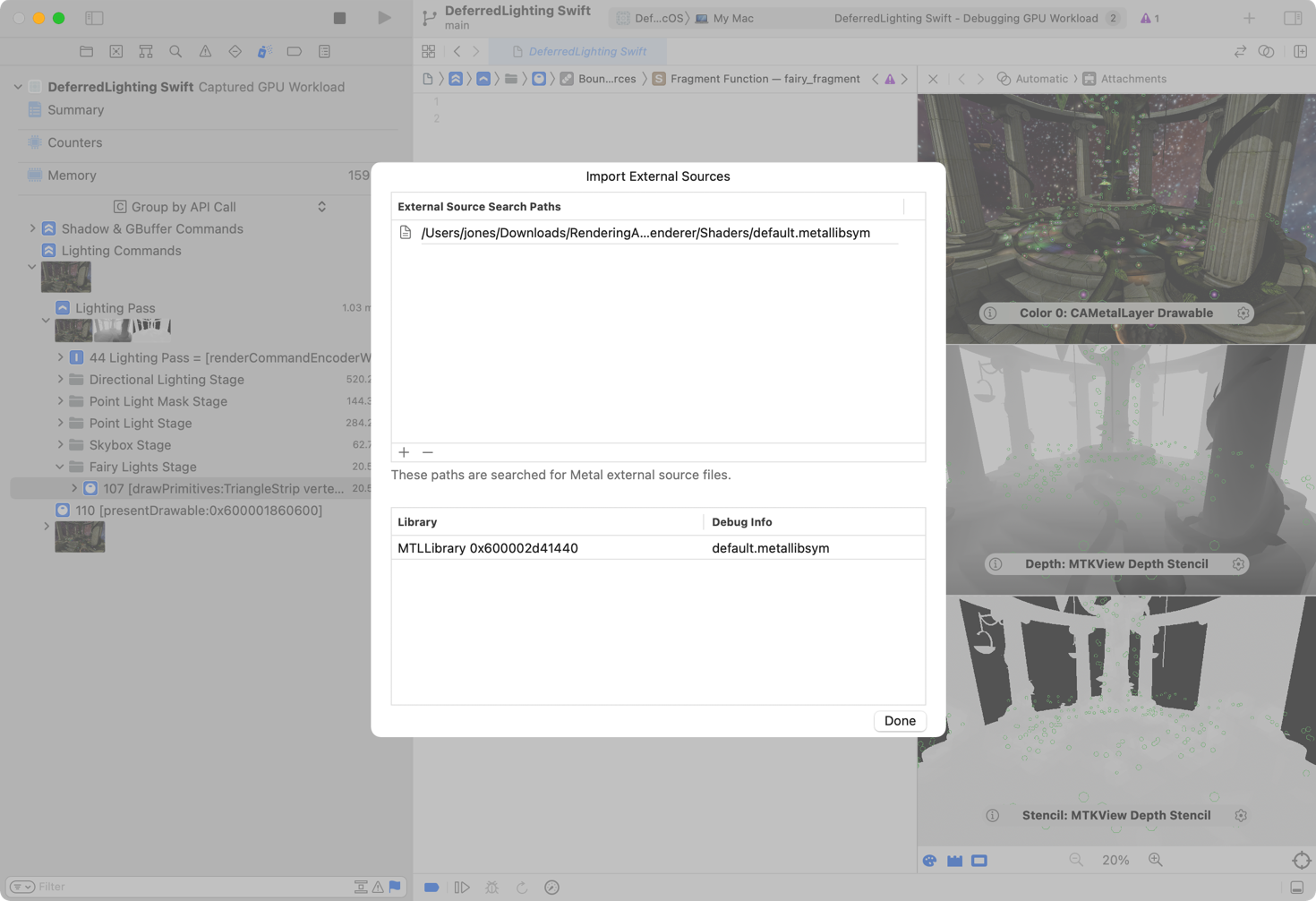 Generating and Loading a Metal Library Symbol File | Apple Developer Documentation