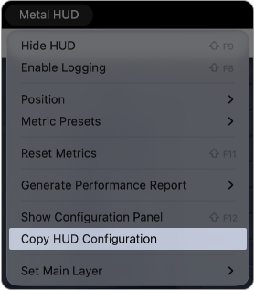 Customizing the Metal Performance HUD | Apple Developer Documentation