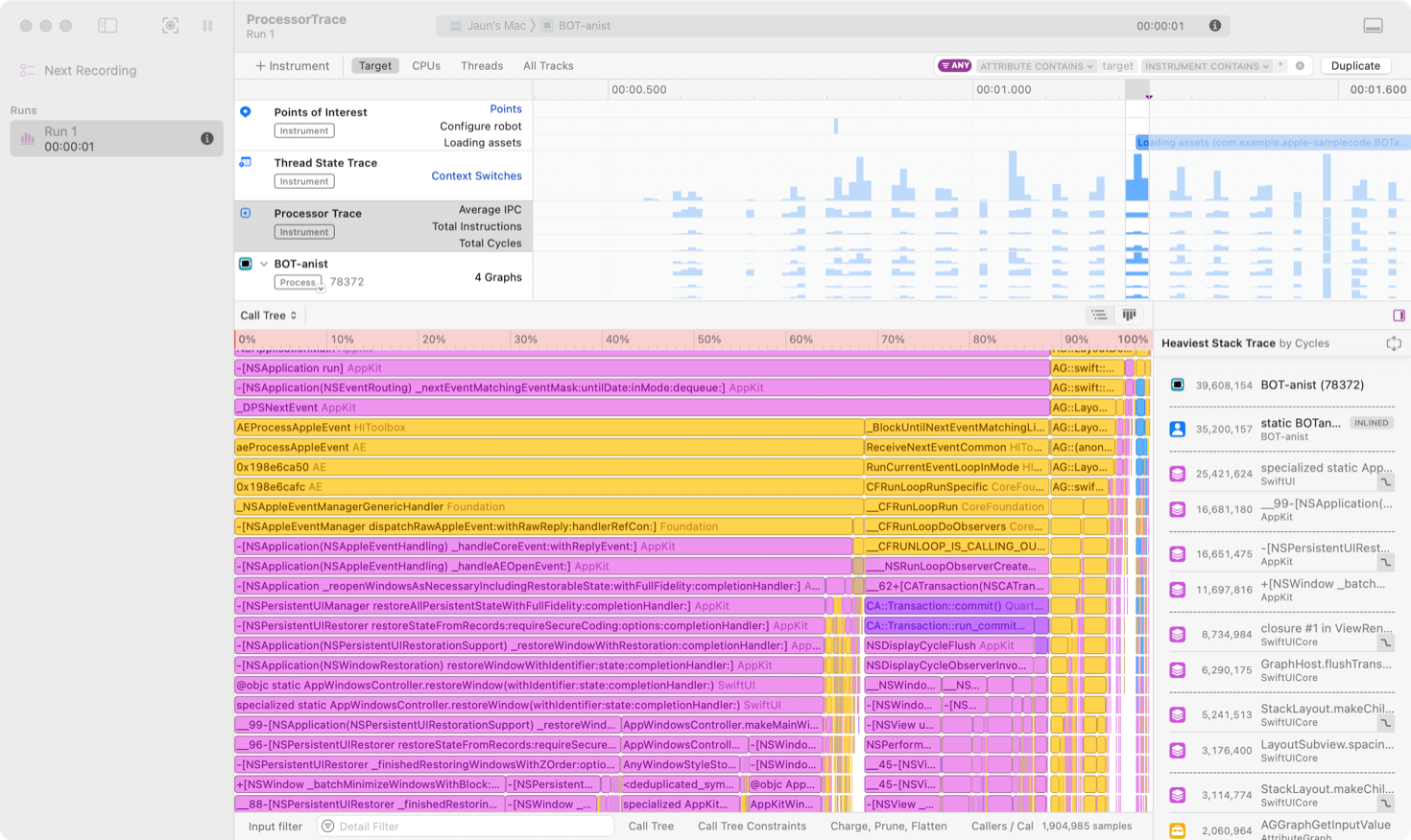 Analyzing CPU usage with the Processor Trace instrument | Apple Developer Documentation