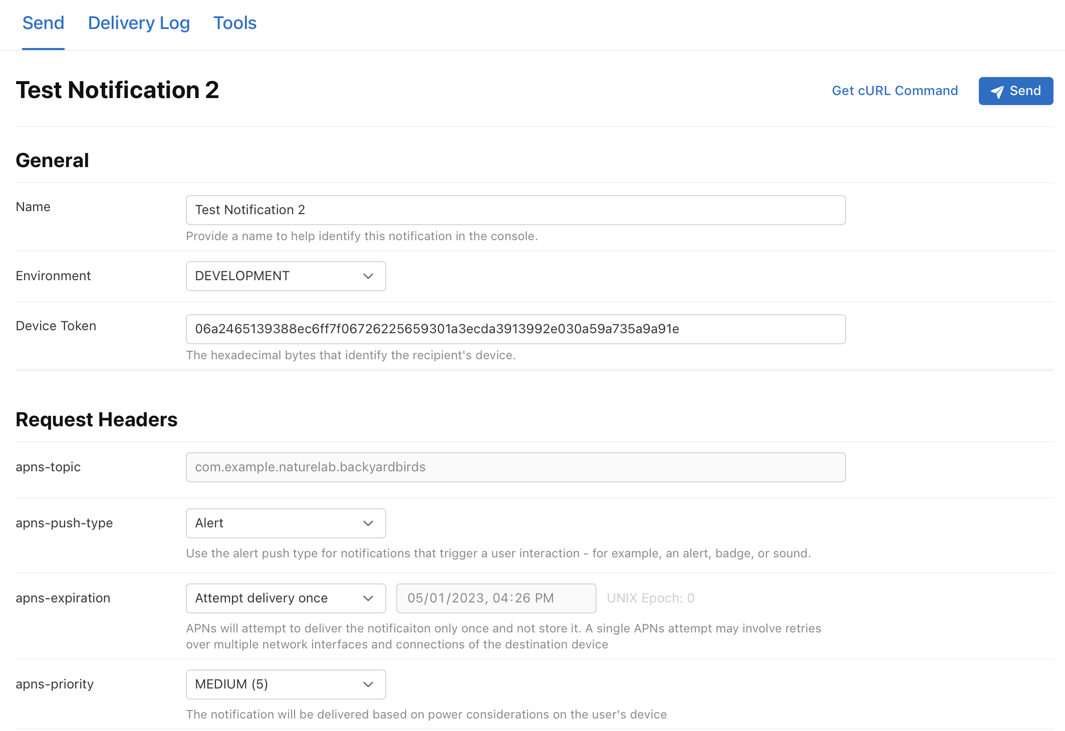 Testing Notifications Using The Push Notification Console Apple Developer Documentation 7539
