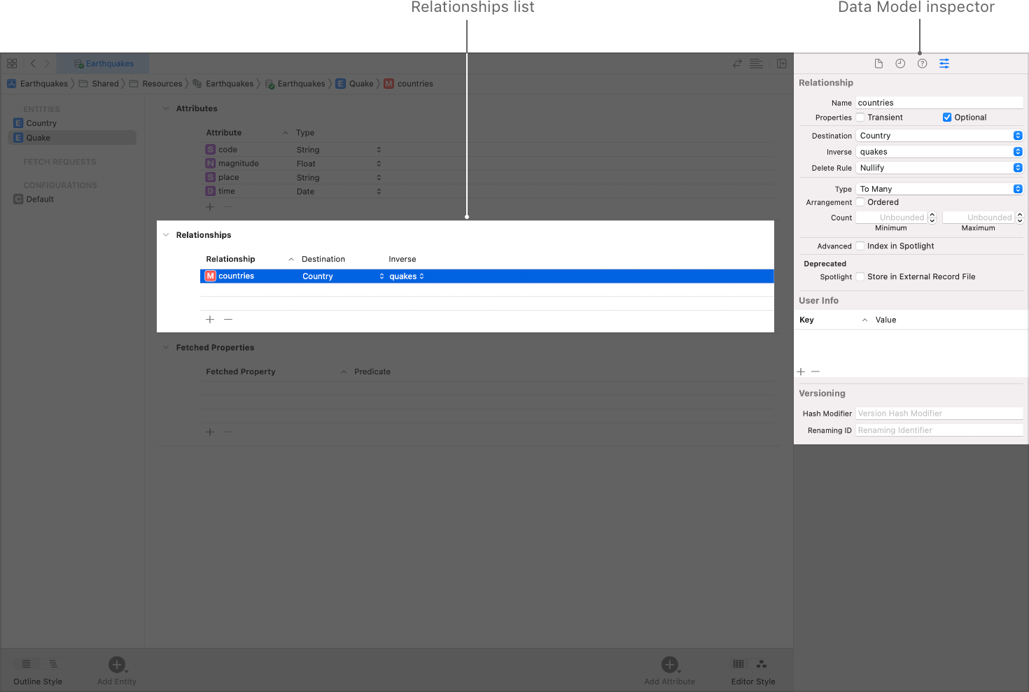 Configuring Relationships | Apple Developer Documentation