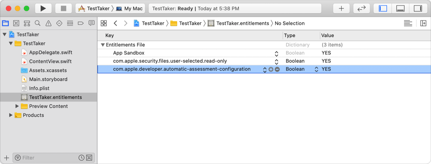 com.apple.developer.automatic-assessment-configuration | Apple Developer Documentation