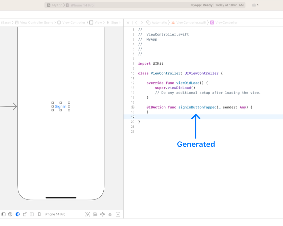 Responding to control-based events using target-action | Apple Developer Documentation