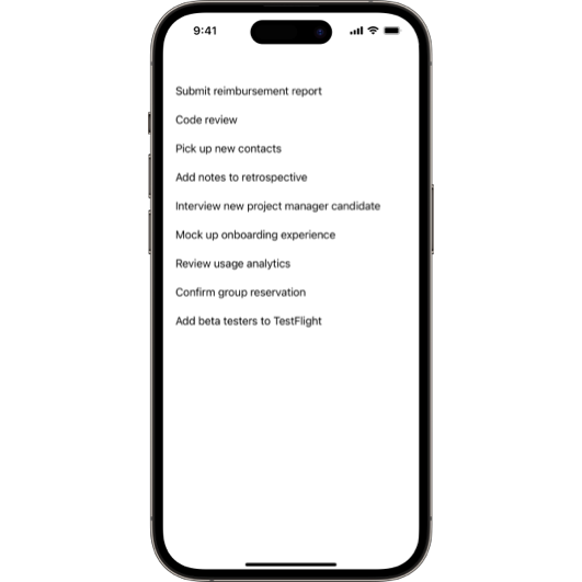 Creating a list view | Apple Developer Documentation