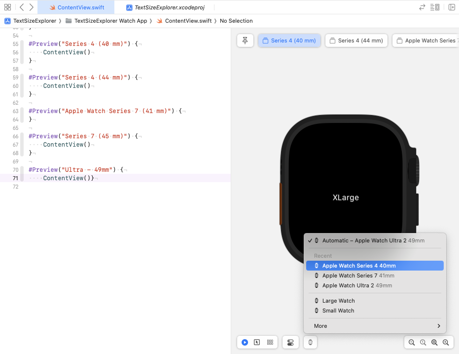 Supporting multiple watch sizes | Apple Developer Documentation