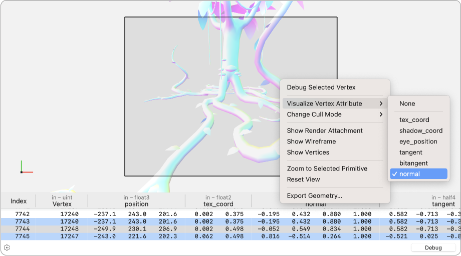 Inspecting the geometry of a draw command | Apple Developer Documentation