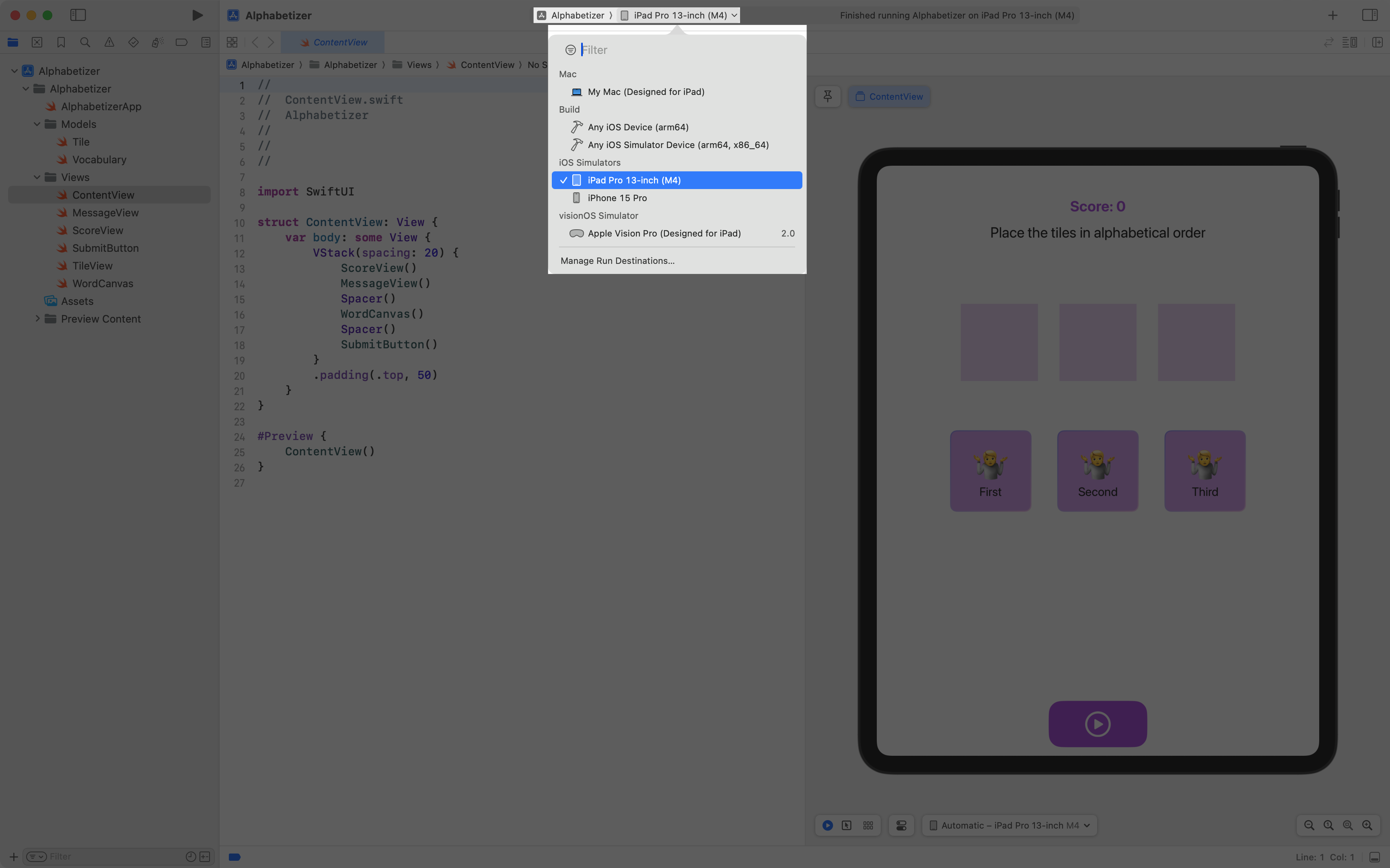 Complete a game with logic | Apple Developer Documentation
