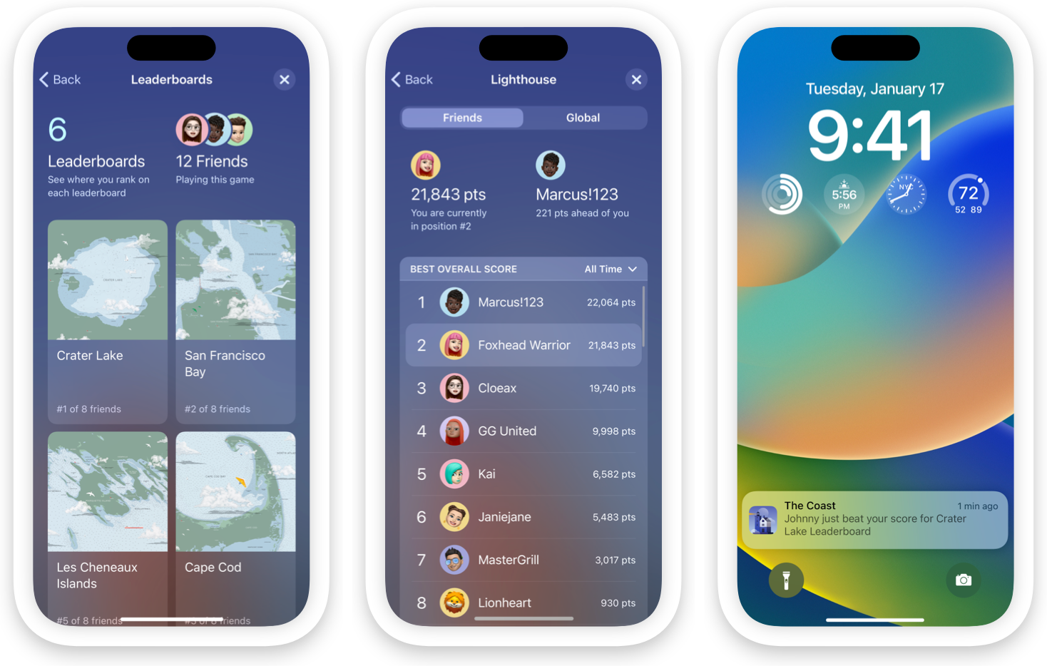 Encourage progress and competition with leaderboards | Apple Developer Documentation