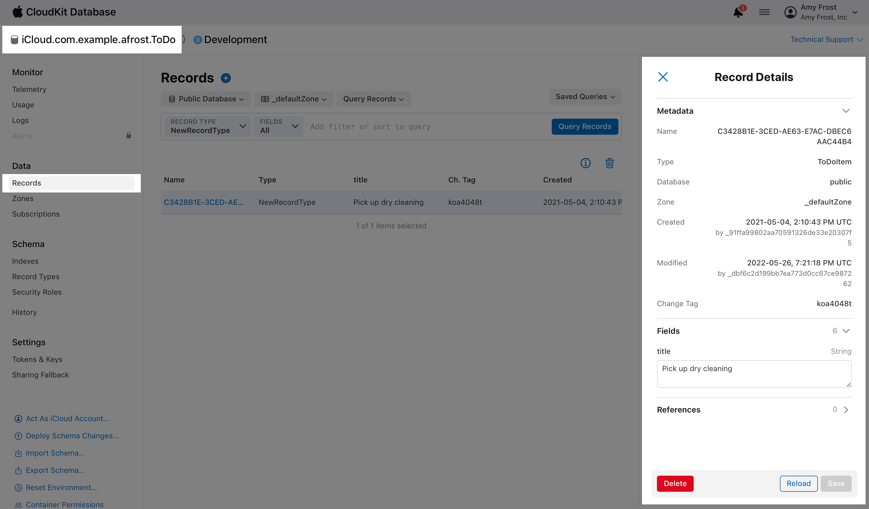 Handling an iCloud Container’s Data | Apple Developer Documentation
