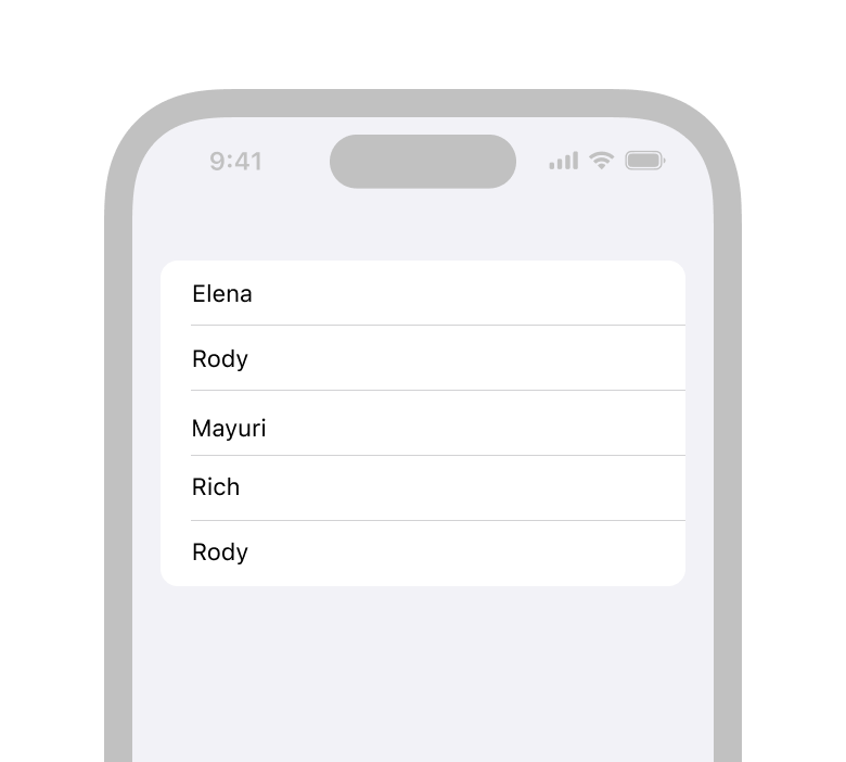 Navigate sample data | Apple Developer Documentation