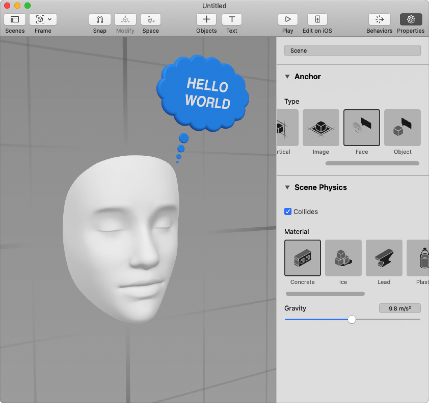 Selecting an anchor for a Reality Composer scene | Apple Developer Documentation
