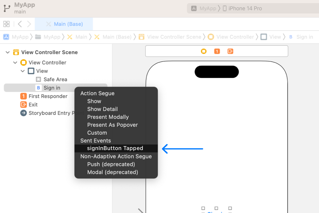 Responding to control-based events using target-action | Apple Developer Documentation