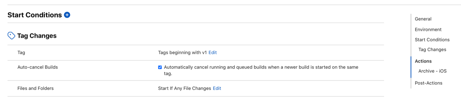 Configuring start conditions | Apple Developer Documentation