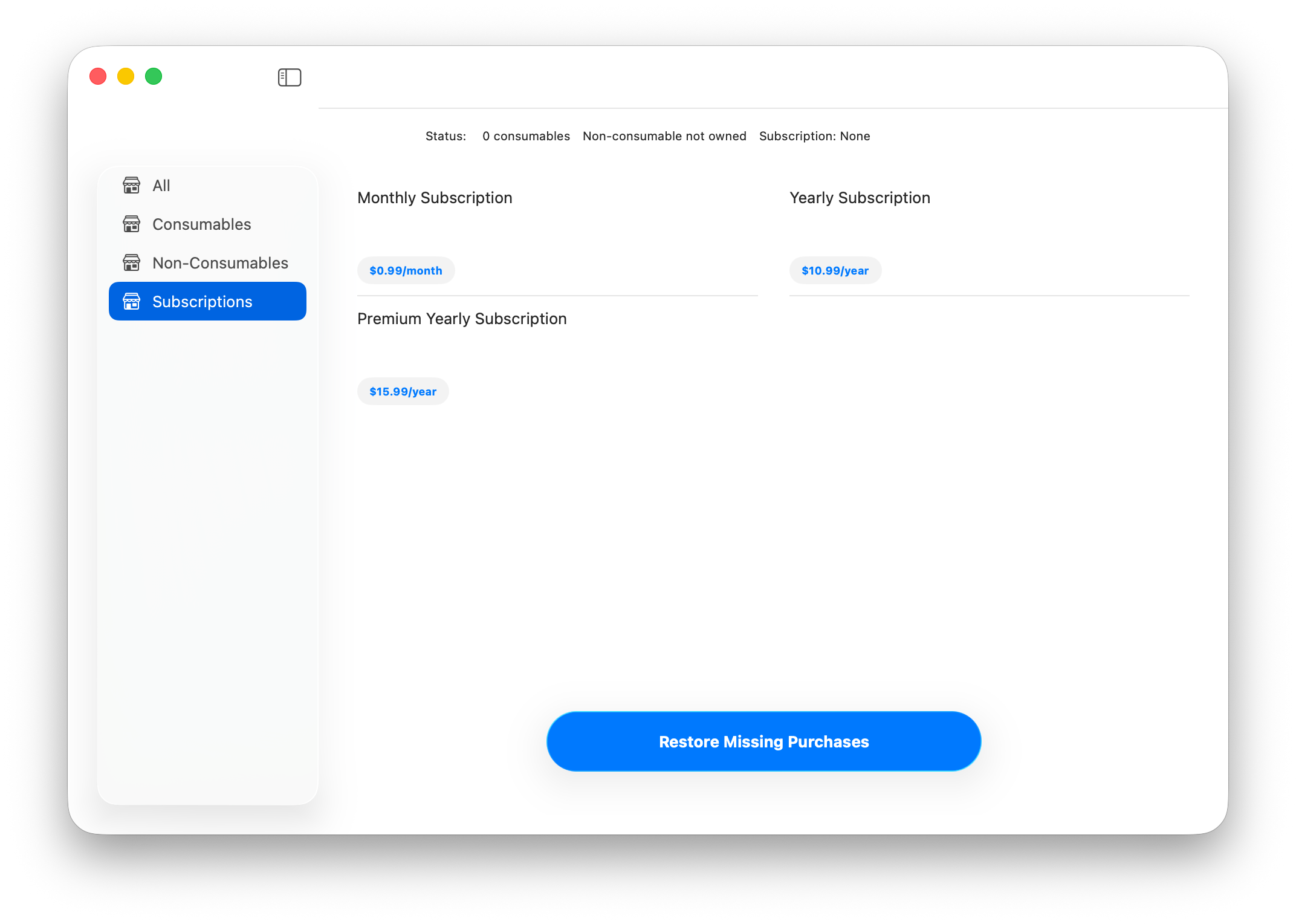 Getting started with In-App Purchase using StoreKit views | Apple Developer Documentation