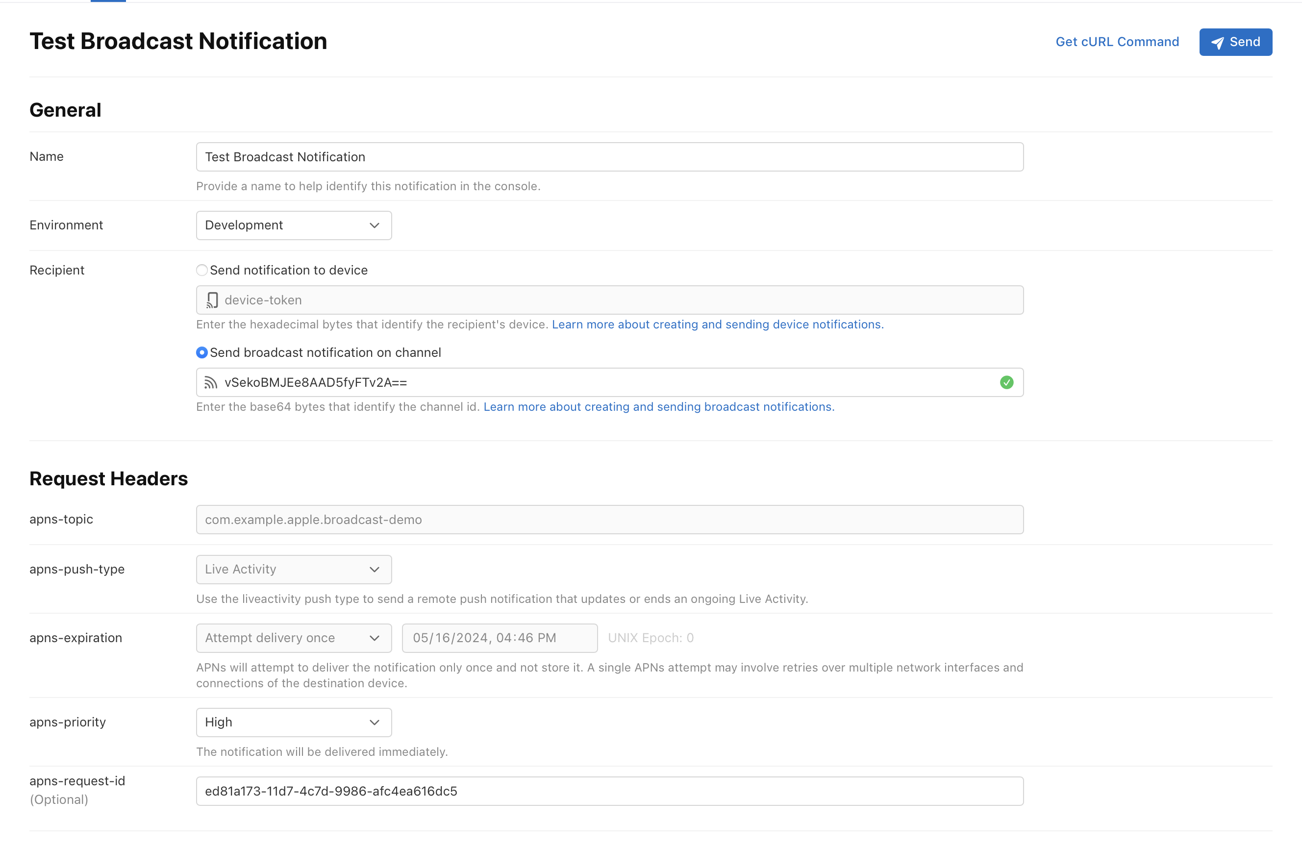 Testing Notifications Using The Push Notification Console Apple Developer Documentation 