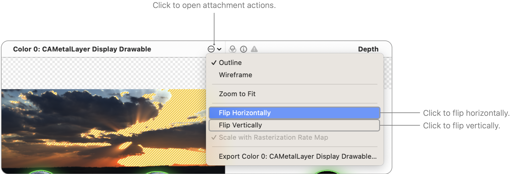 Inspecting The Attachments Of A Draw Command Apple Developer