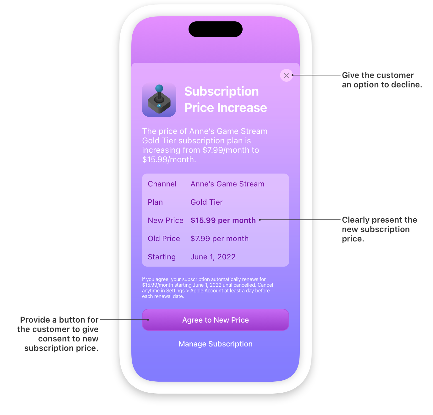 Handling subscription price changes | Apple Developer Documentation