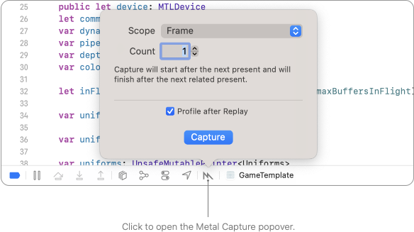 Capturing a Metal workload in Xcode | Apple Developer Documentation