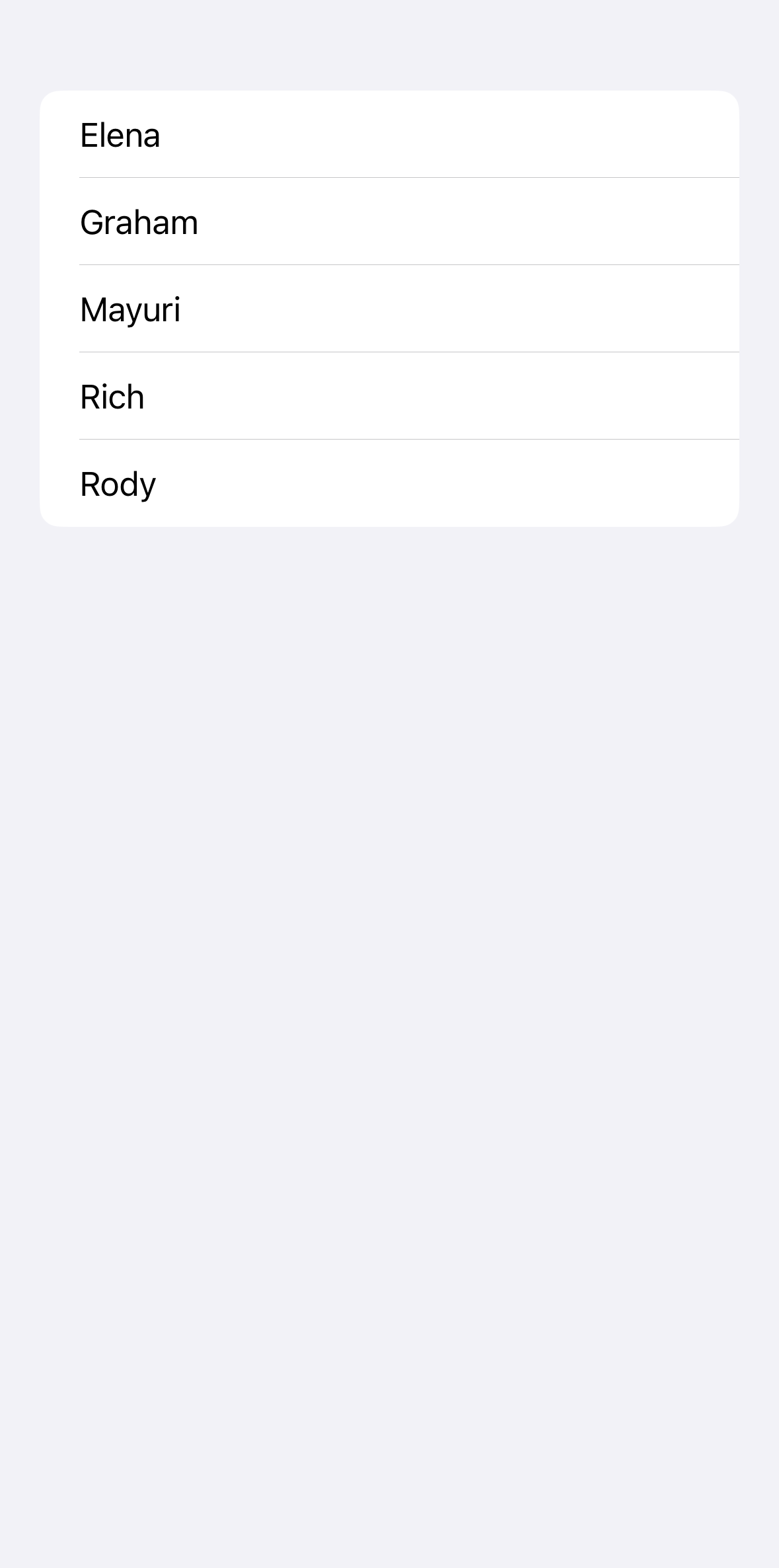 Navigate sample data | Apple Developer Documentation