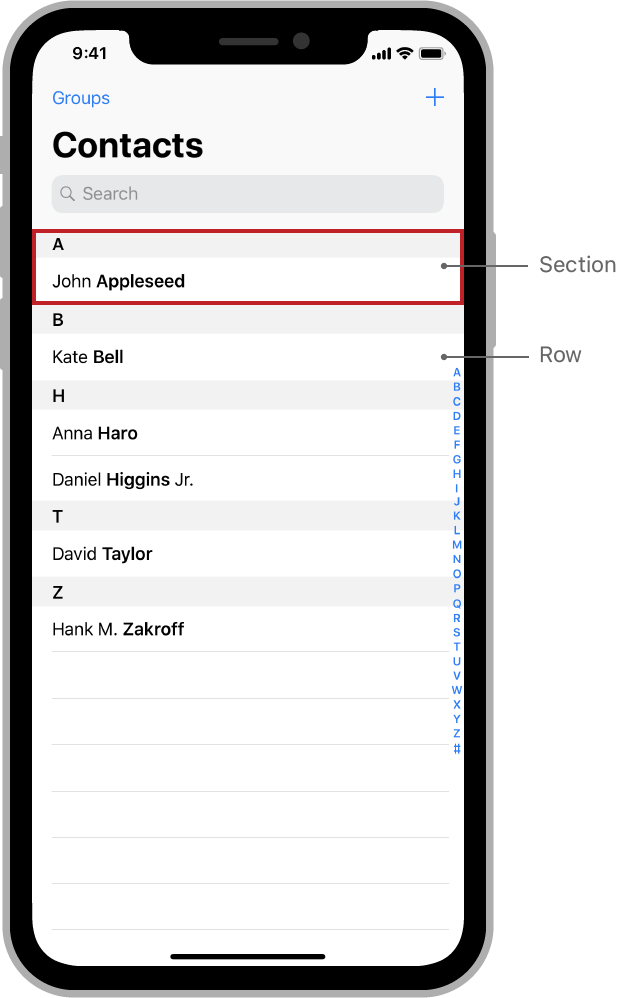 Filling a table with data | Apple Developer Documentation
