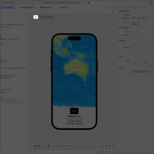 Adding the detail view | Apple Developer Documentation