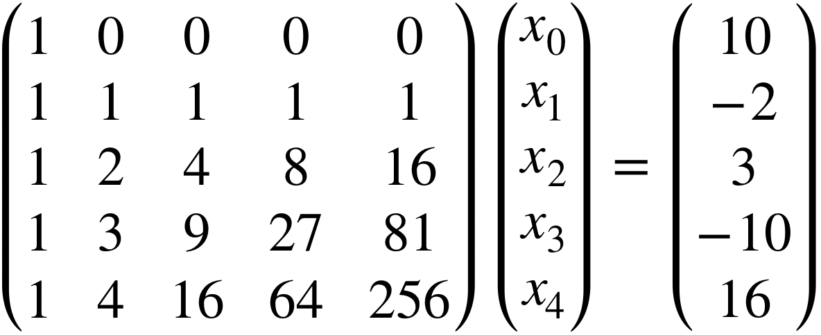 Finding an interpolating polynomial using the Vandermonde method | Apple Developer Documentation