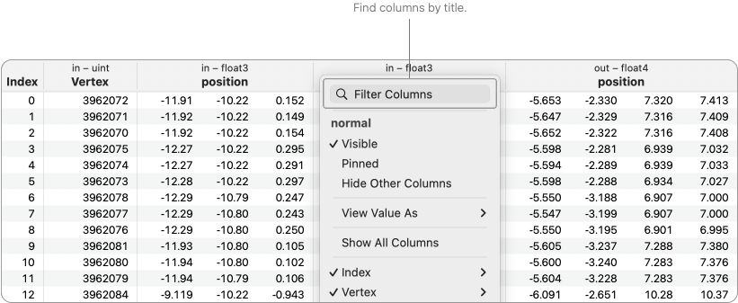 Inspecting buffers | Apple Developer Documentation