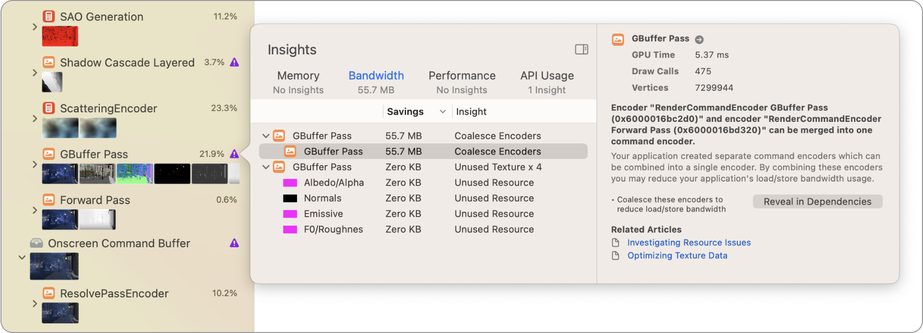 Analyzing your Metal workload | Apple Developer Documentation