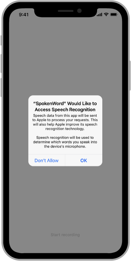 Asking Permission to Use Speech Recognition | Apple Developer Documentation