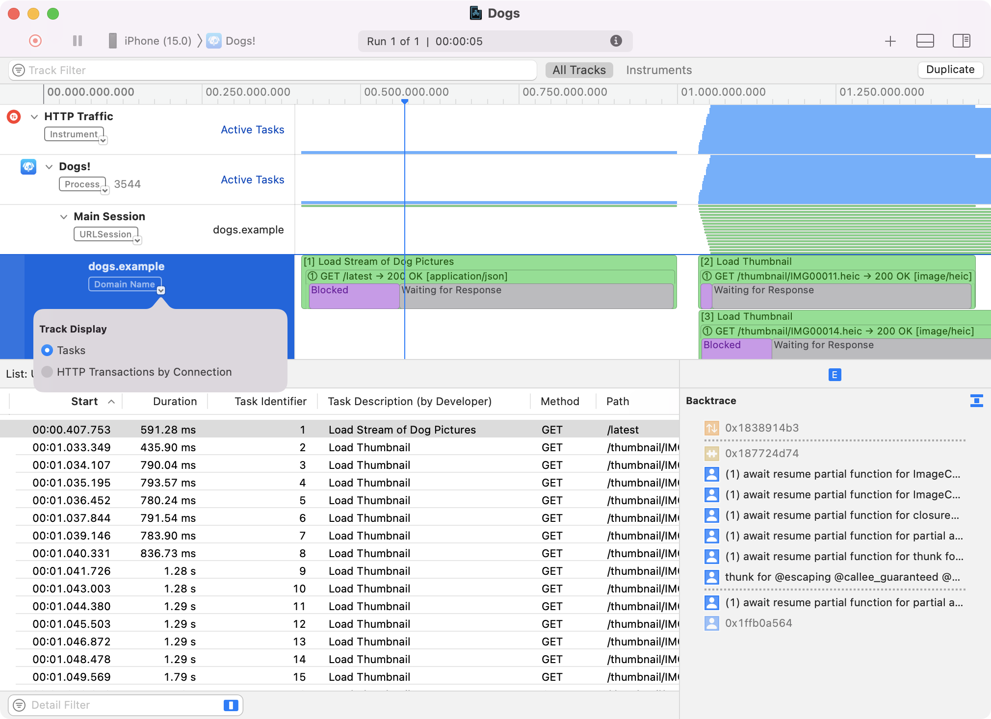 Analyzing HTTP traffic with Instruments | Apple Developer Documentation