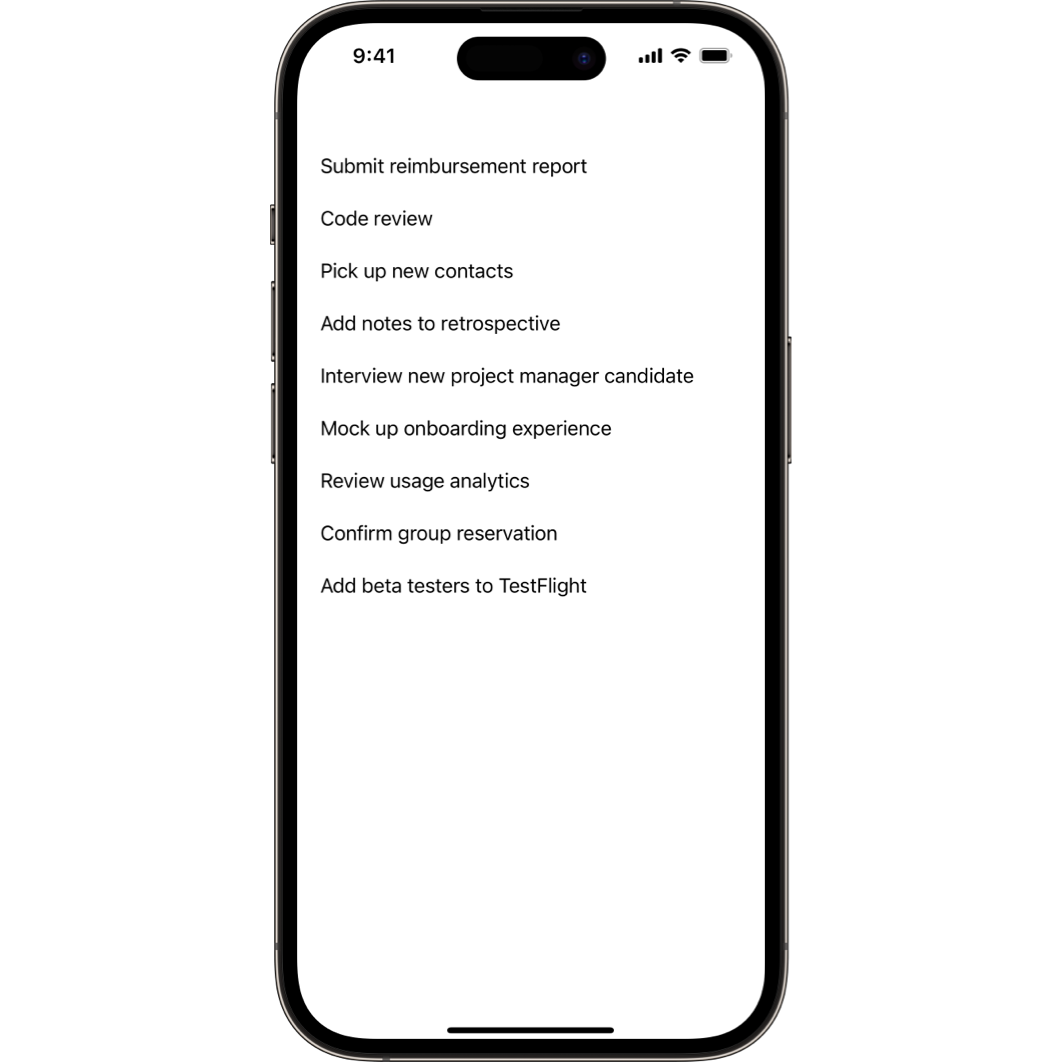 Creating a list view | Apple Developer Documentation
